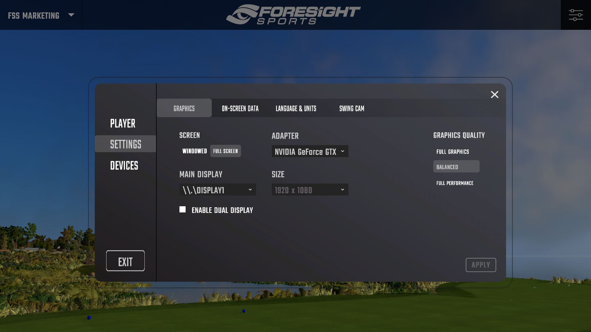 FSX 2020 User Manual | Foresight Sports